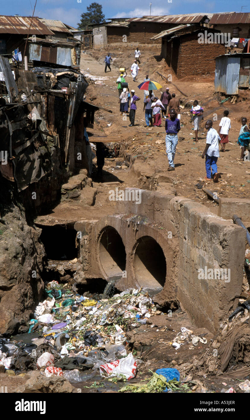 Painet ha0919 6246 refuse garbage dumped dump kenya kibera slum nairobi ...