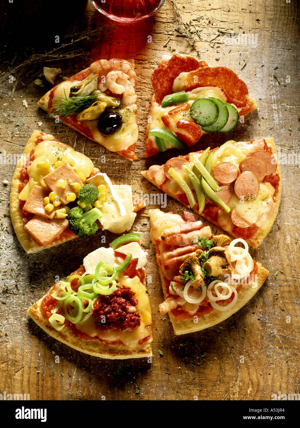 Pizza different toppings hi-res stock photography and images - Alamy