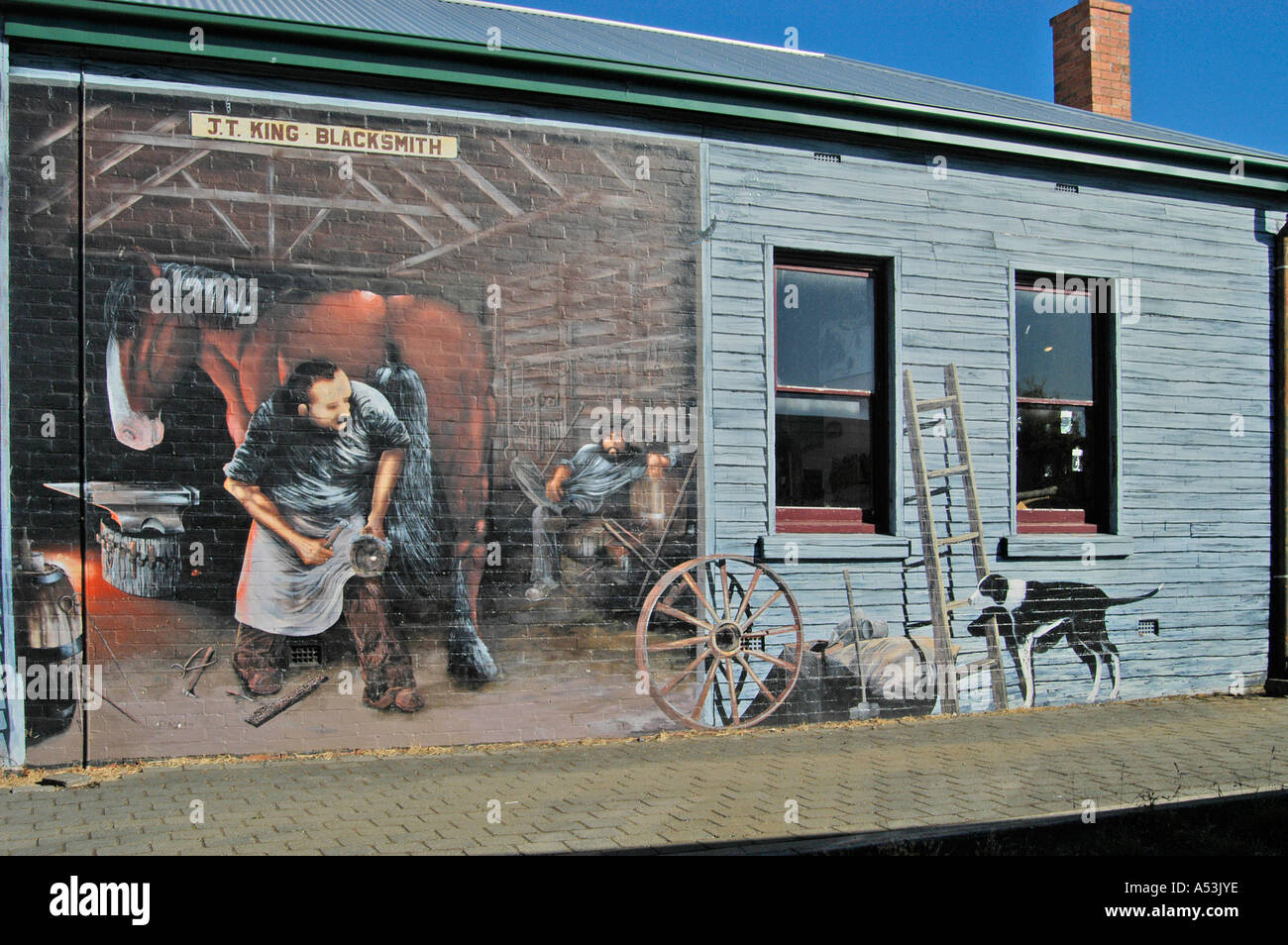 Murals in Sheffield Tasmania Australia Stock Photo - Alamy