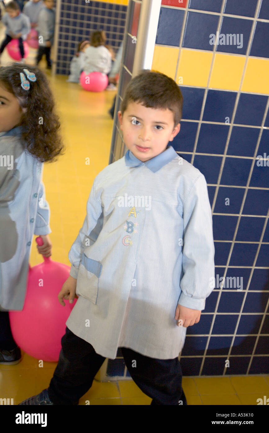 LEBANON BEIRUT Five year old children exercising with their ...