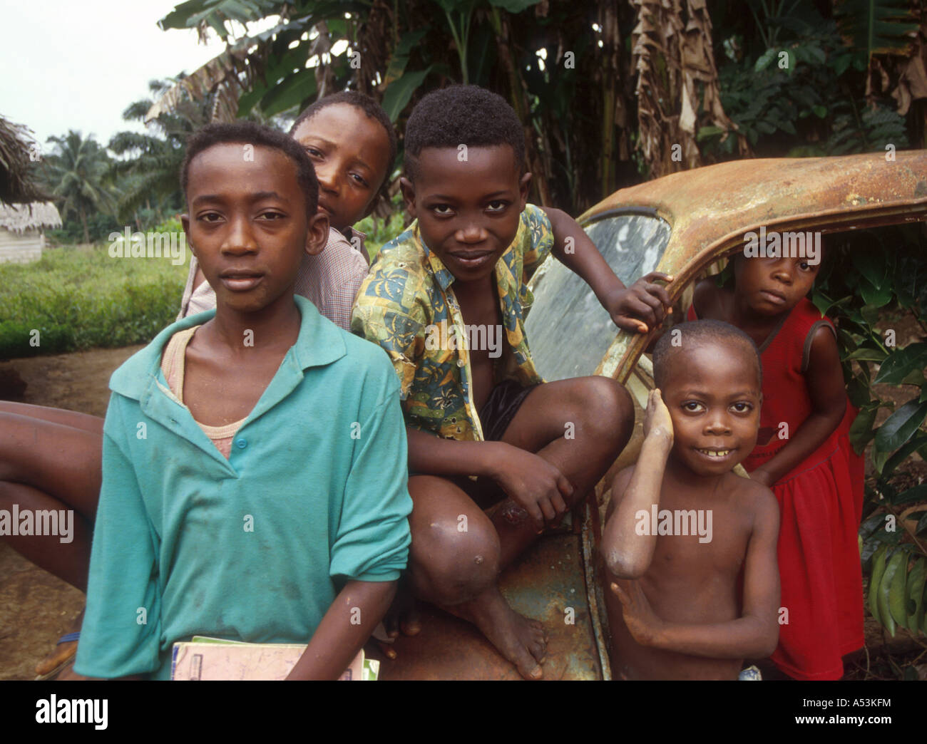 Painet ha1540 3108 equatorial guinea children evinayong country ...