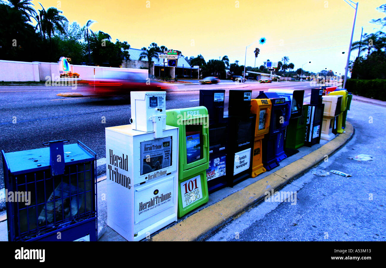 newspaper dispensers automatic self help coin operated stands road ...