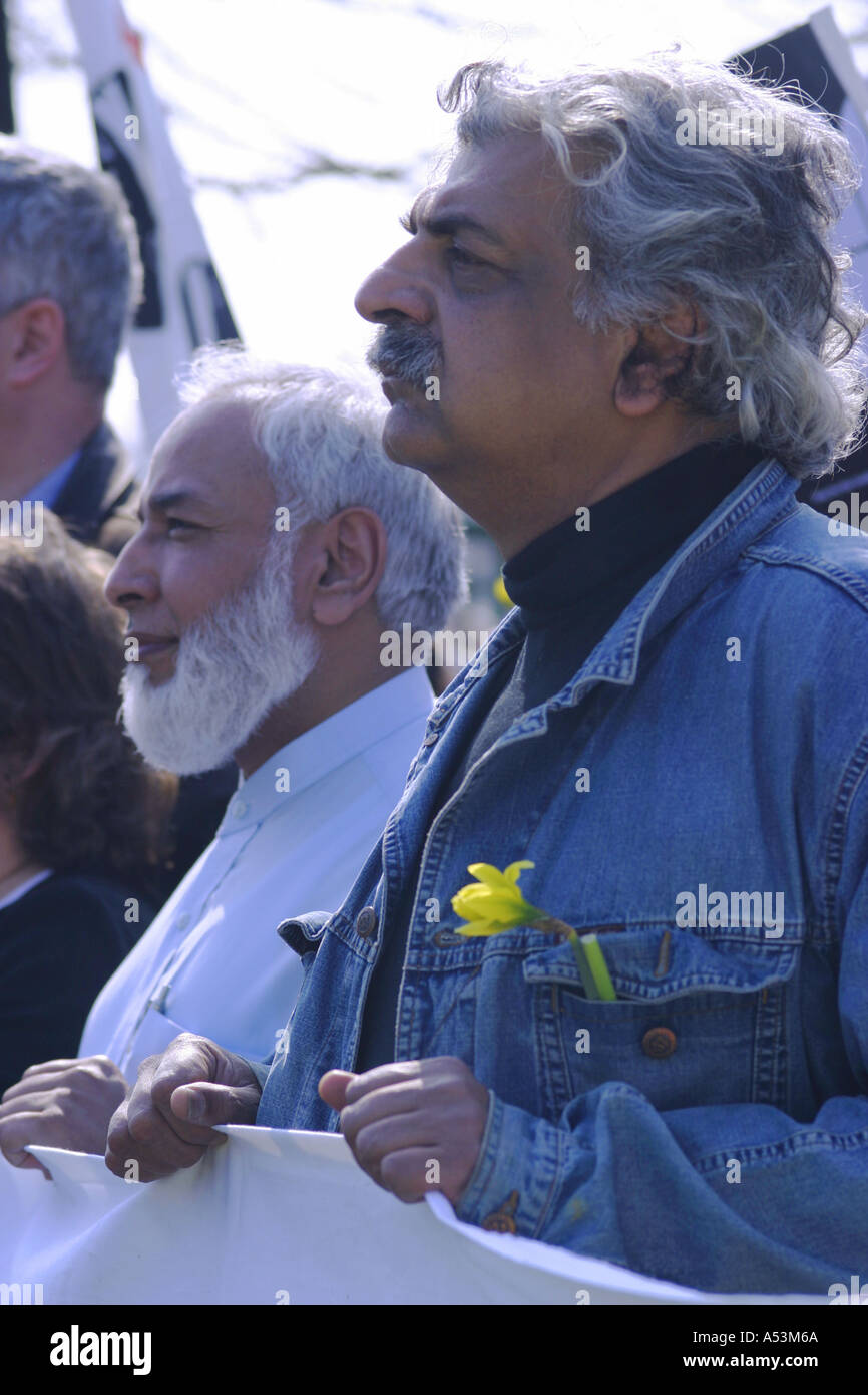 Anti war protest London, Tariq Ali Stock Photo - Alamy
