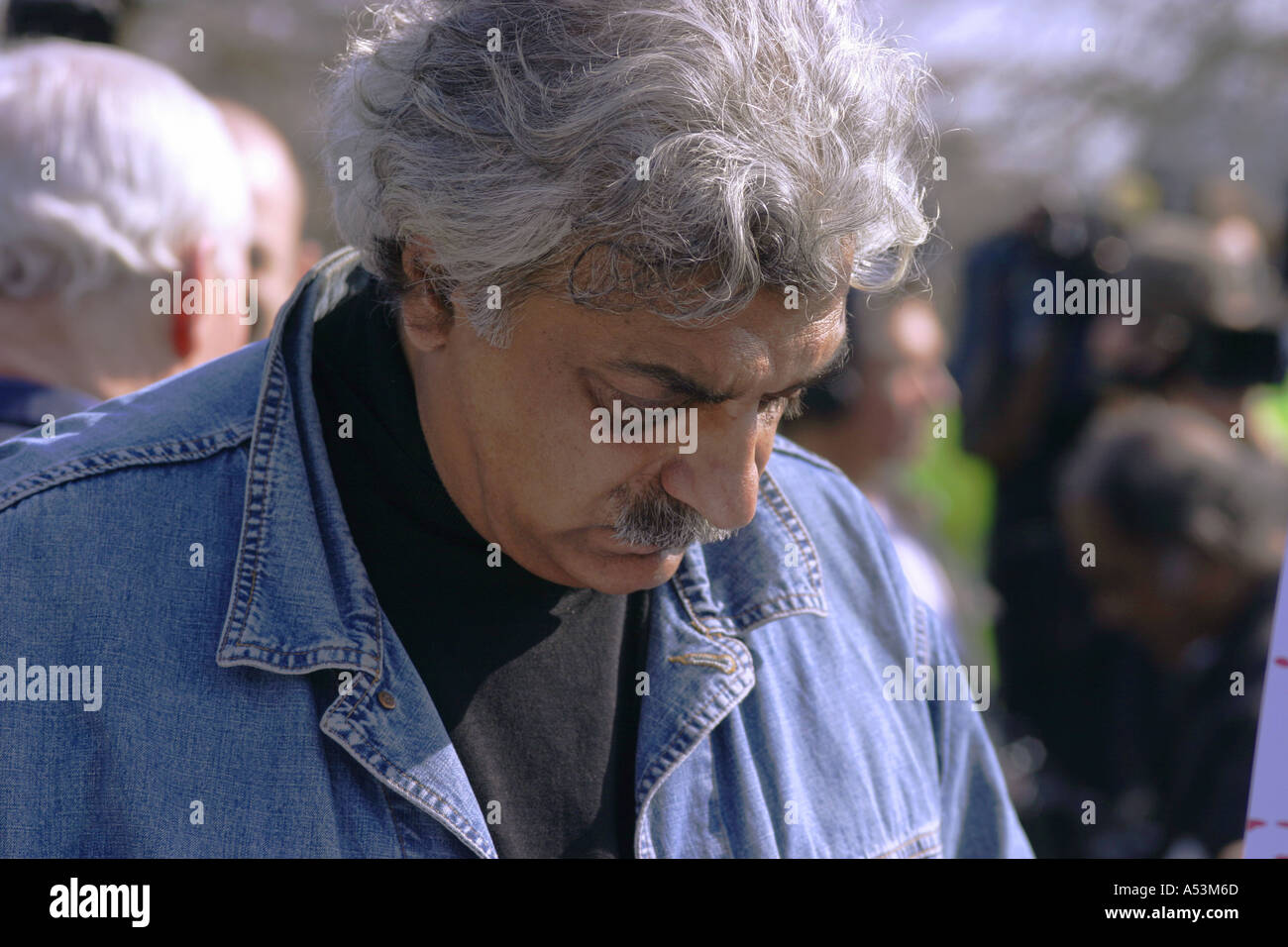 Anti war protest London, Tariq Ali Stock Photo - Alamy