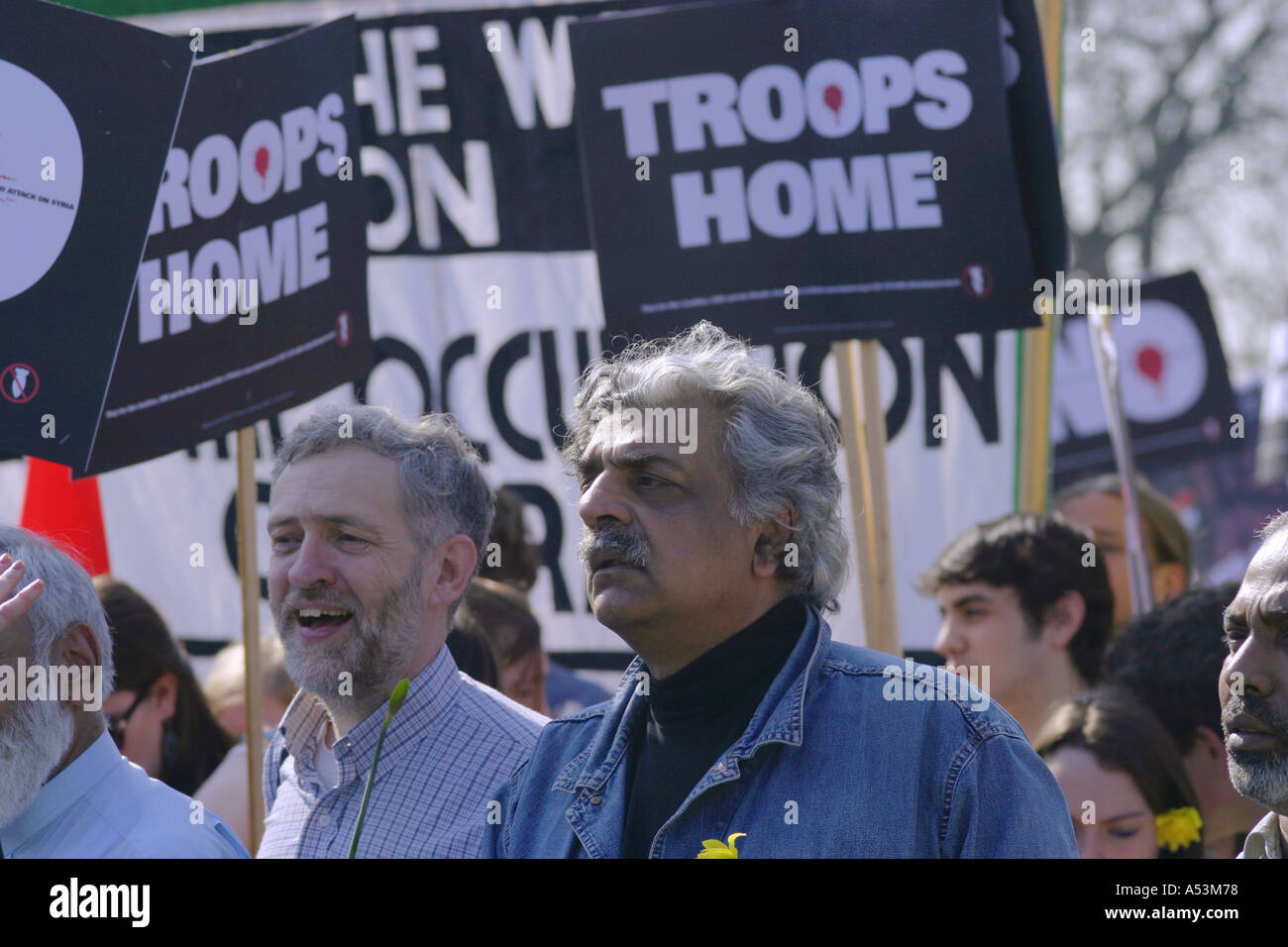 Anti war protest London, Tariq Ali Stock Photo - Alamy