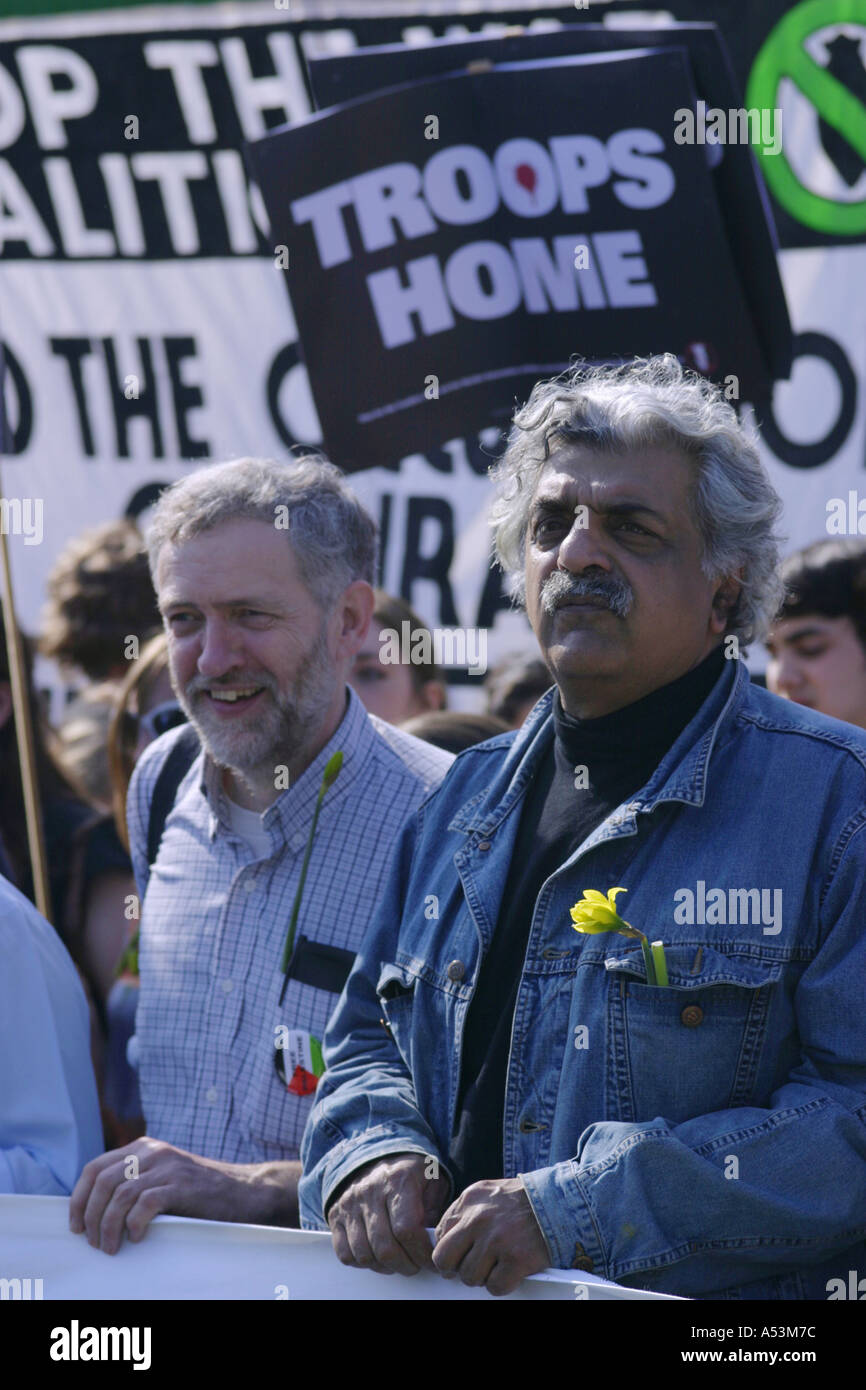 Anti war protest London, Tariq Ali Stock Photo - Alamy