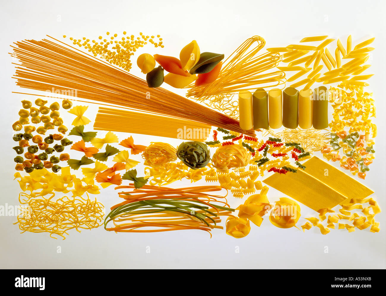 Assorted Types of Pasta Stock Photo - Alamy