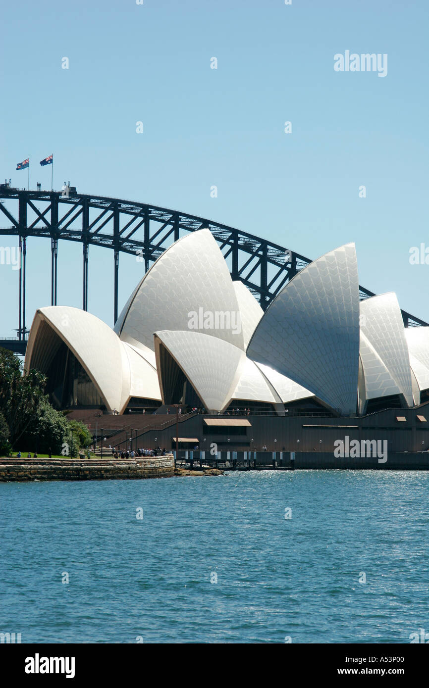Sydney opera house and harbour harbor bridge in australia Stock Photo ...