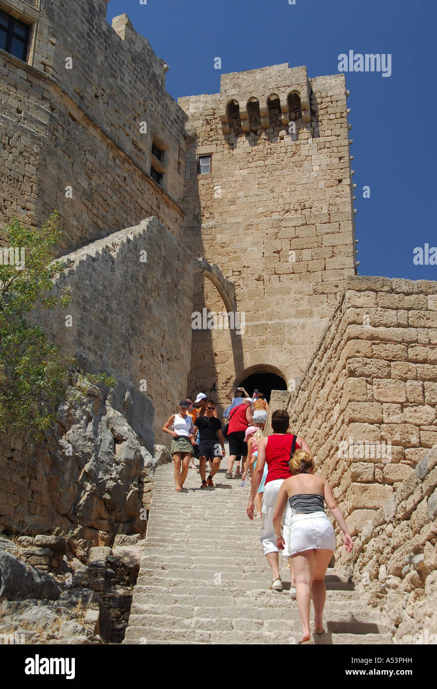 Steep steps acropolis lindos lindos hi-res stock photography and images ...