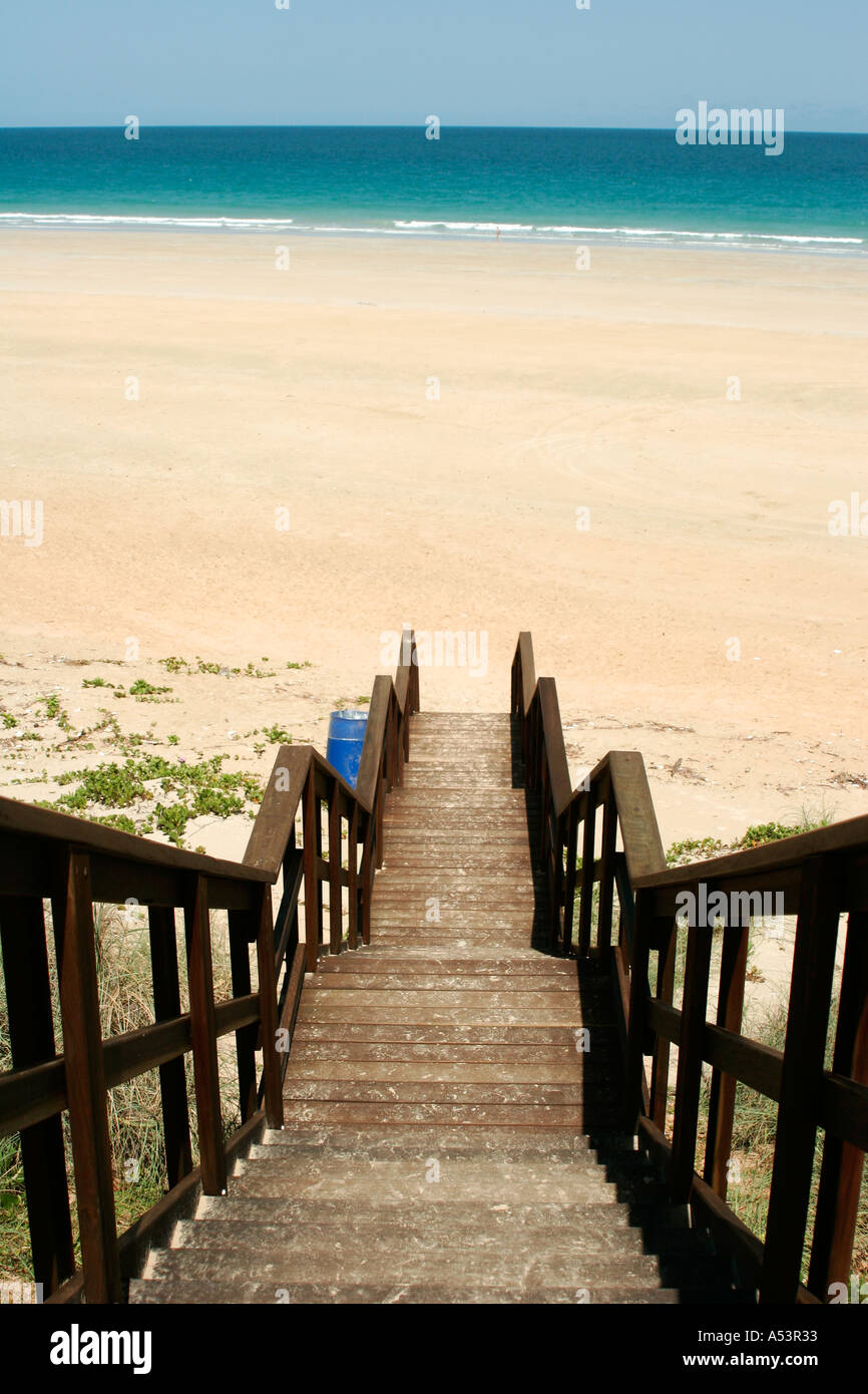 Steps leading down to Cable Beach in Broome Western Australia Stock ...