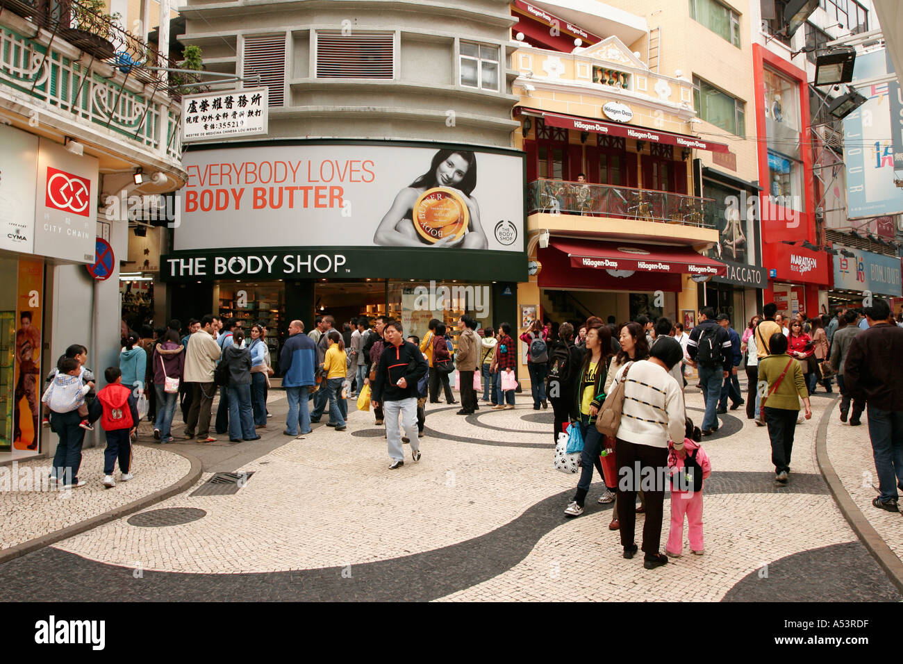 Shopping in Macau China Stock Photo - Alamy