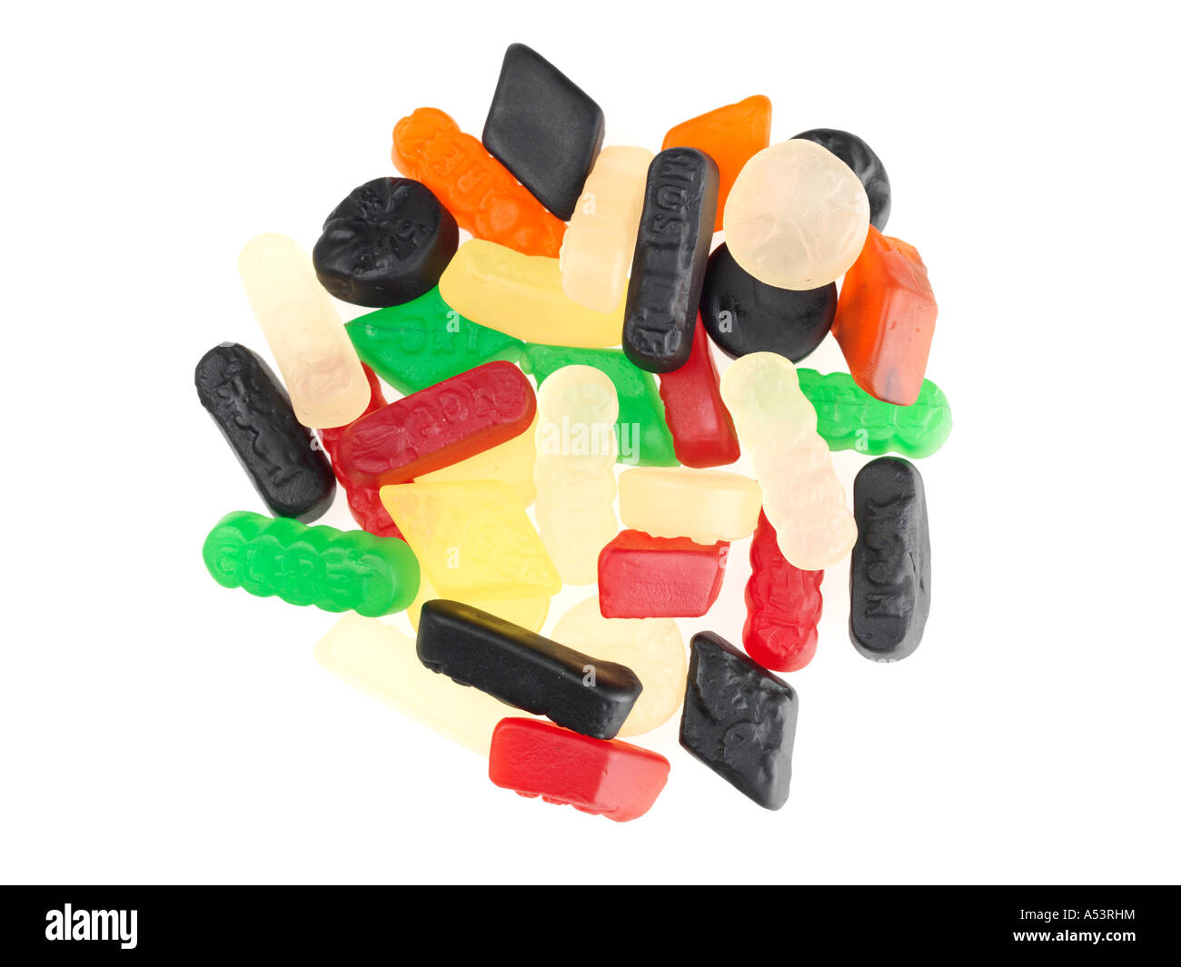 Pile snacks and sweets Cut Out Stock Images & Pictures - Alamy