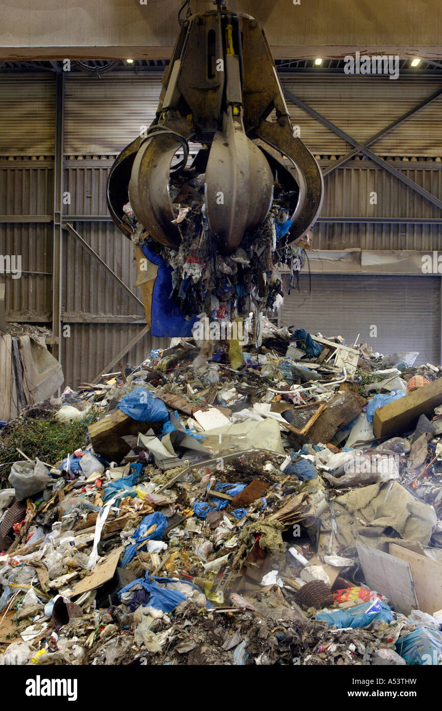 A claw lifting waste, Rennerod, Germany Stock Photo - Alamy