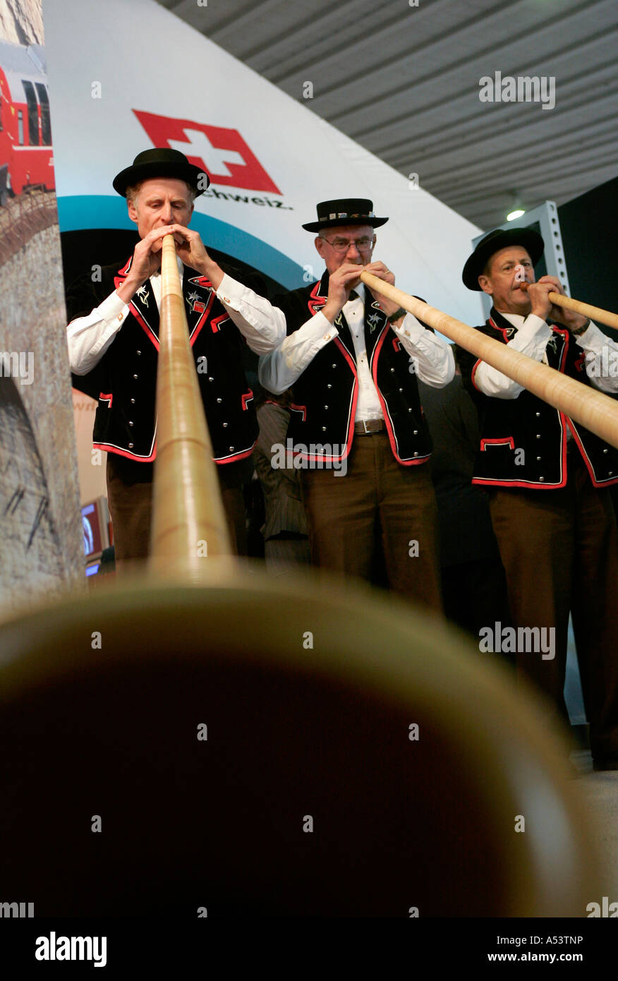 Swiss alphorn players hi-res stock photography and images - Alamy