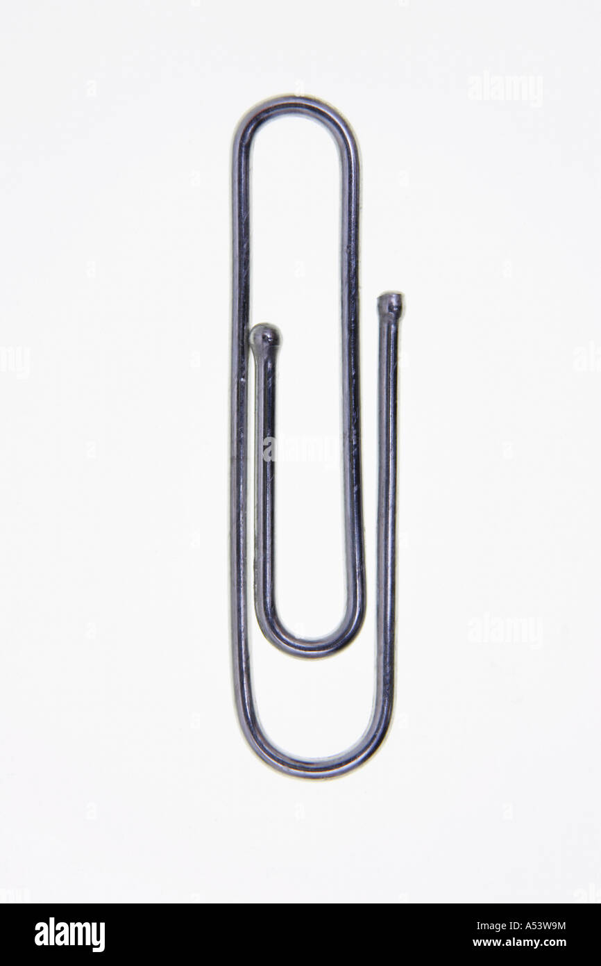 Paper clip on white background Stock Photo - Alamy