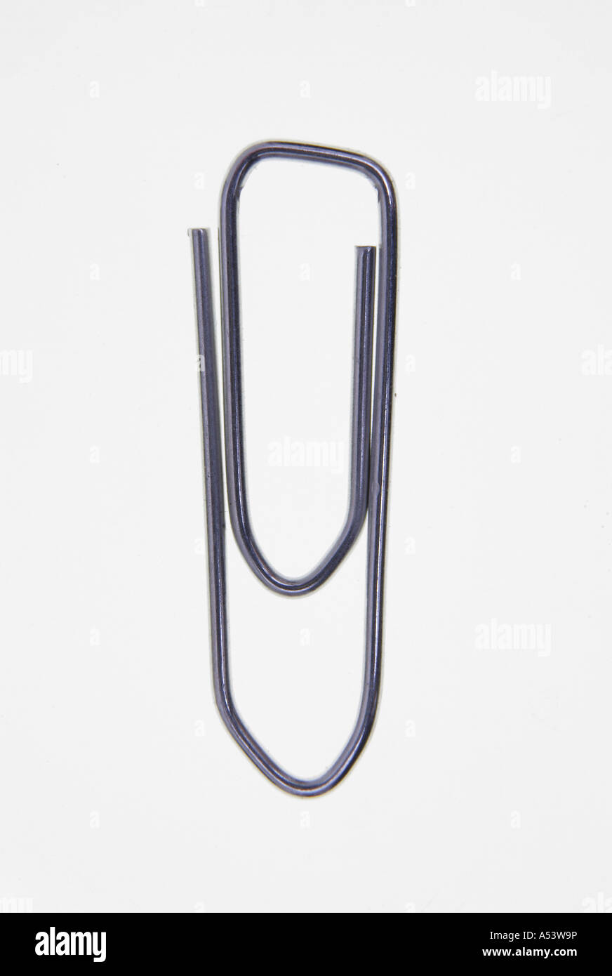 Paper clip on white background Stock Photo - Alamy