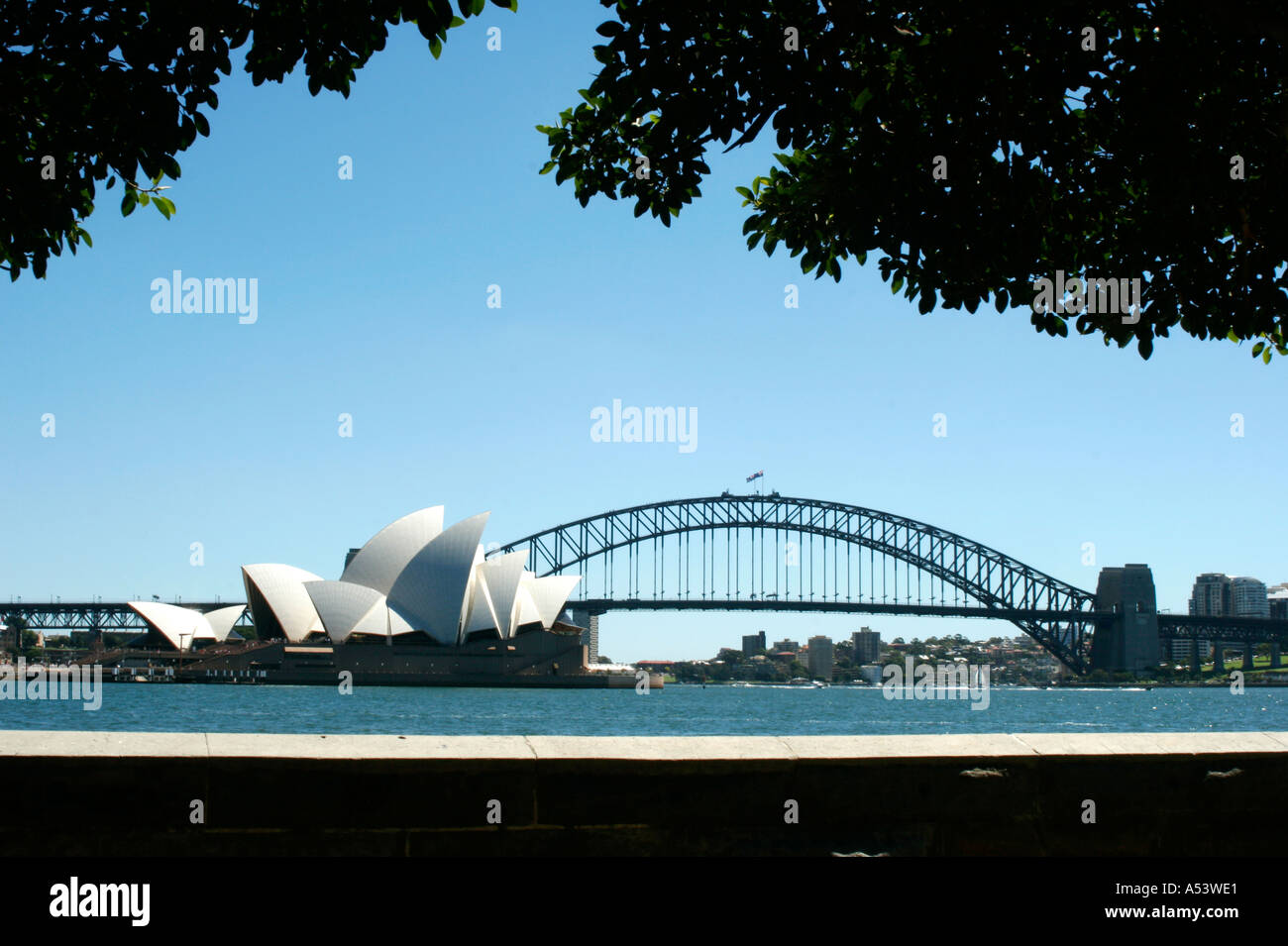 sydney opera house and harbor harbour bridge in australia Stock Photo ...