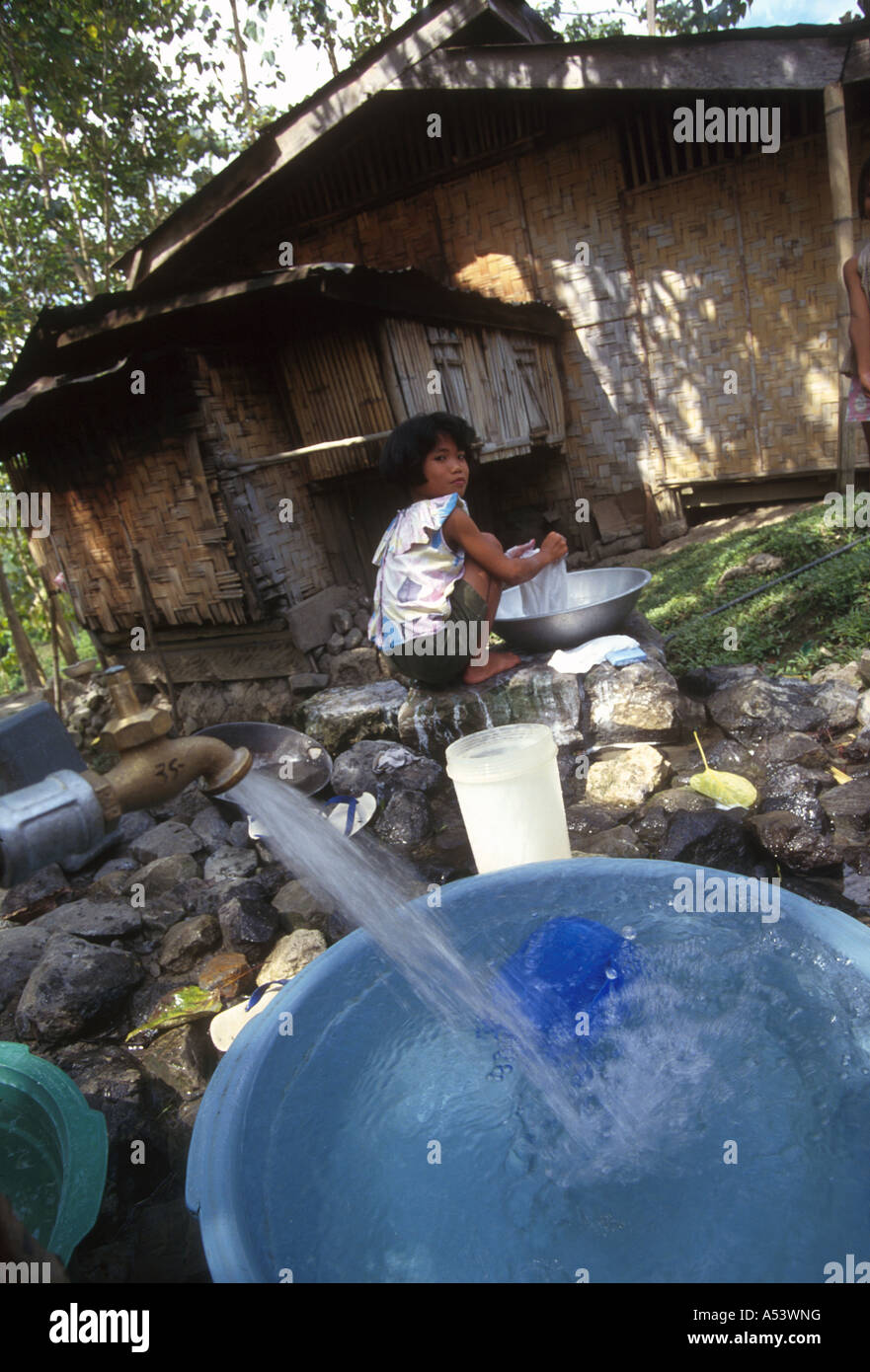 Painet ha2208 4510 philippines girl washing clothes by hand ihan ...