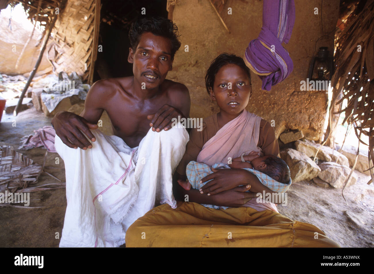 Painet ha2218 5004 couple baby india slvery family bonded laborers ...