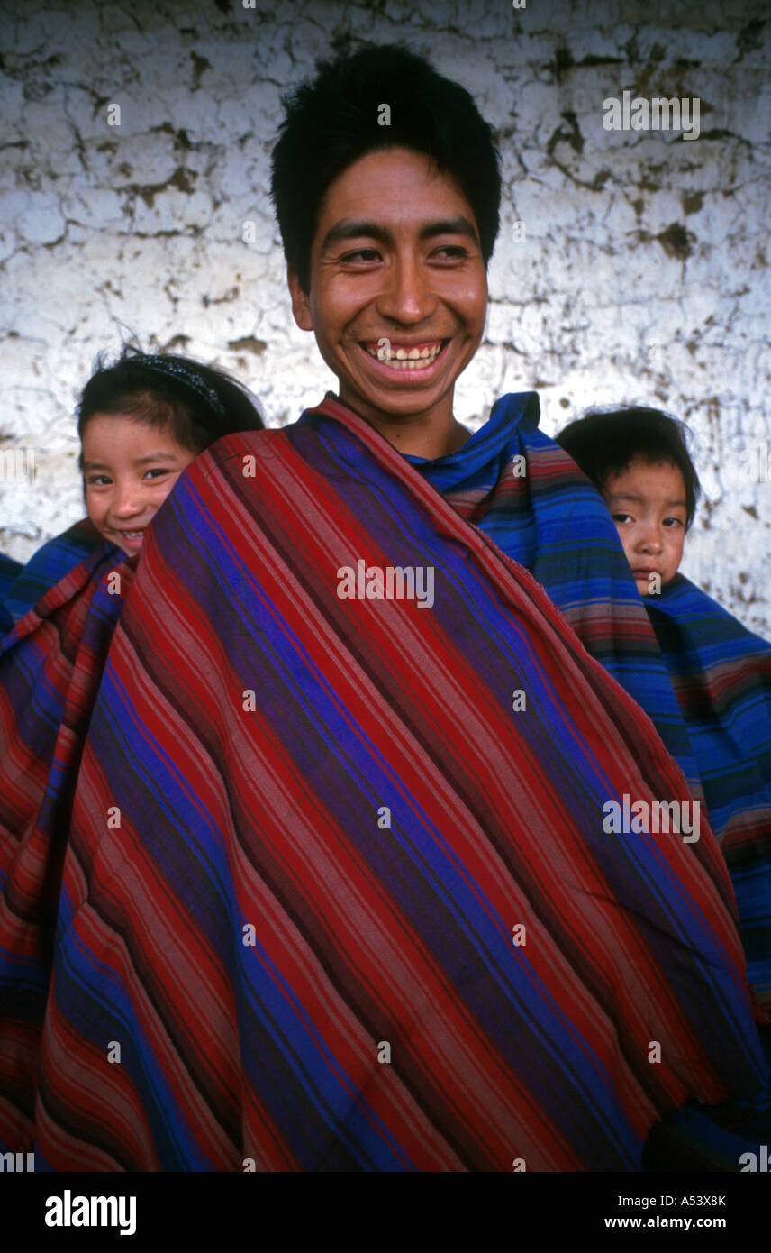 Painet ha2265 5068 man male guatemala family weaver sample cloth ...