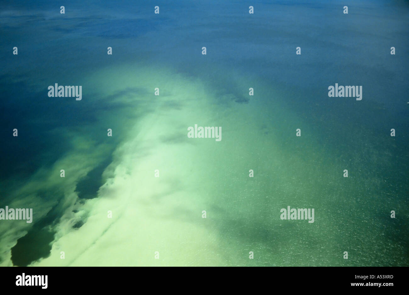 Aerial view of the sulphur spring in the lake Rotorua North island New ...