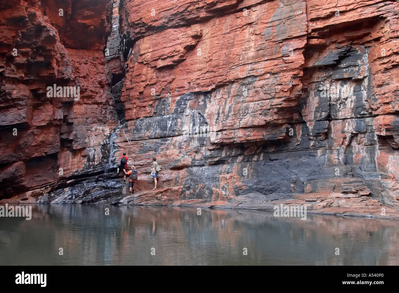 Handrail Pool in Weano Gorge Karijini National Park Pilbara region ...