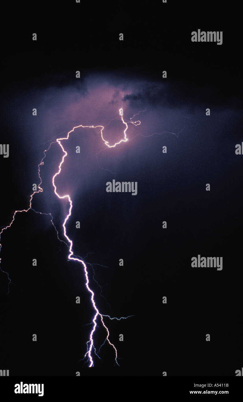 Single Lightning Bolt High Resolution Stock Photography and Images - Alamy