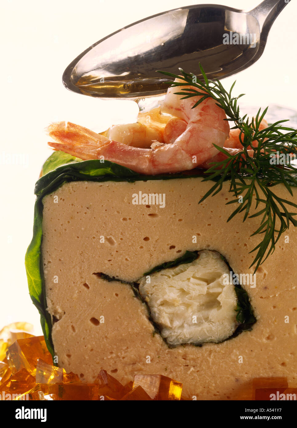 Shrimp and fish terrine Stock Photo - Alamy
