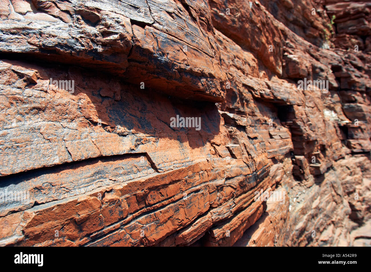 Rocks in Kalamina Gorge Karijini National Park Pilbara region western ...