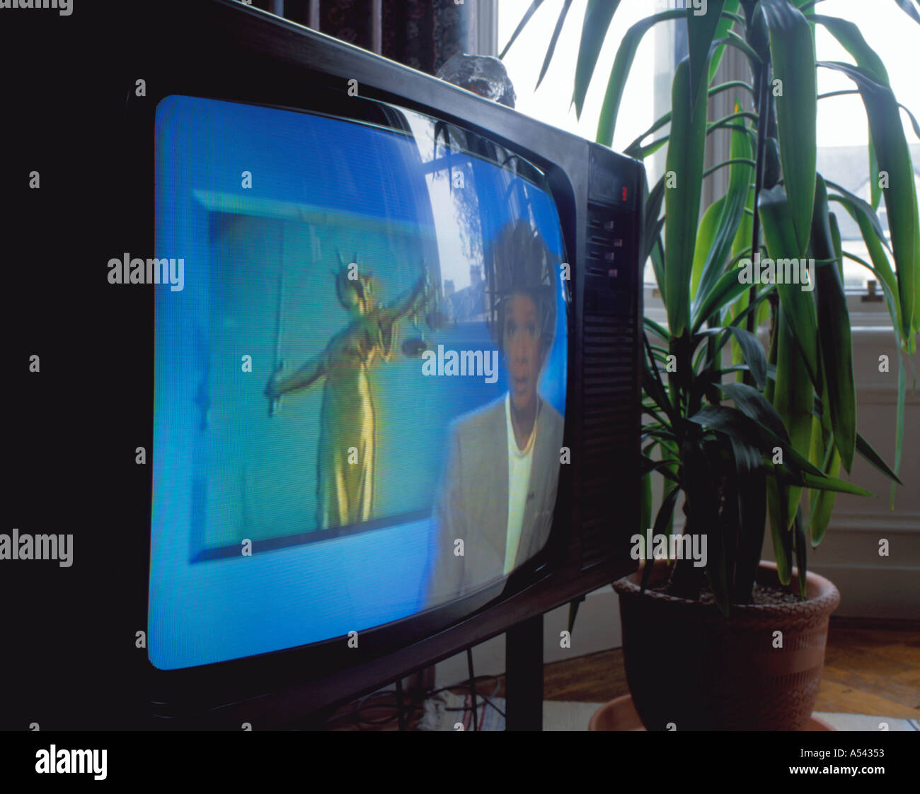 Close up of an old CRT type analogue television screen Stock Photo - Alamy