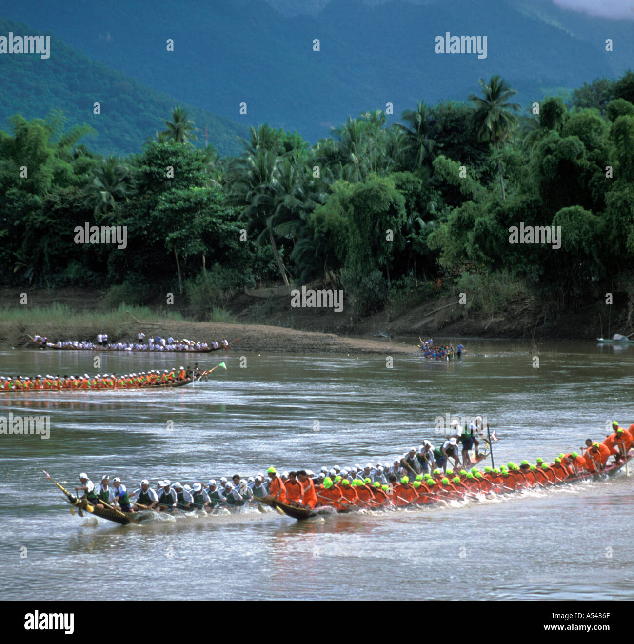 Laos boat race hi-res stock photography and images - Alamy