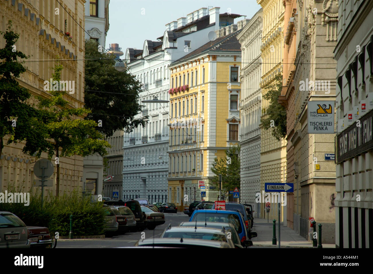Magnificent residential houses in the city center Vienna Austria Stock ...