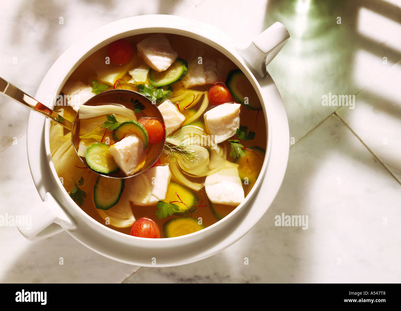 Fine Fish Soup Stock Photo - Alamy