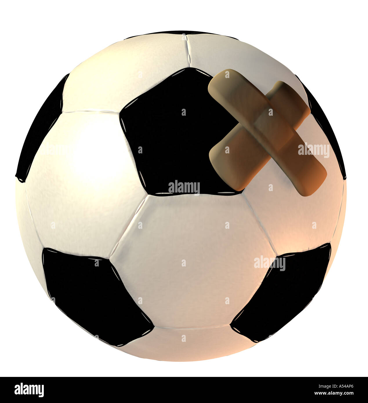 Sick soccer ball Stock Photo - Alamy