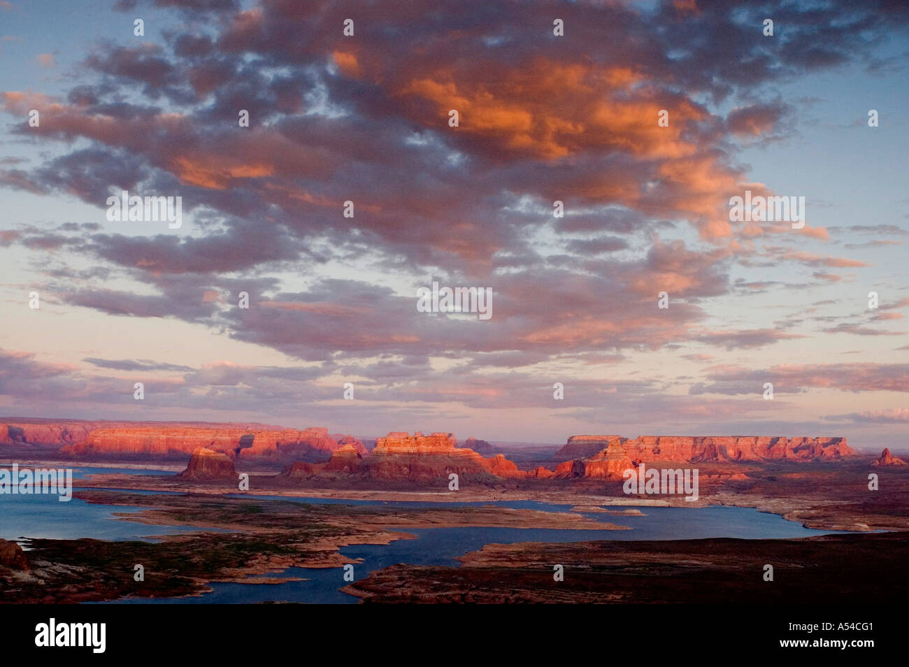 View from Alstrom Point at Padre Bay Lake Powell Glen Canyon National ...