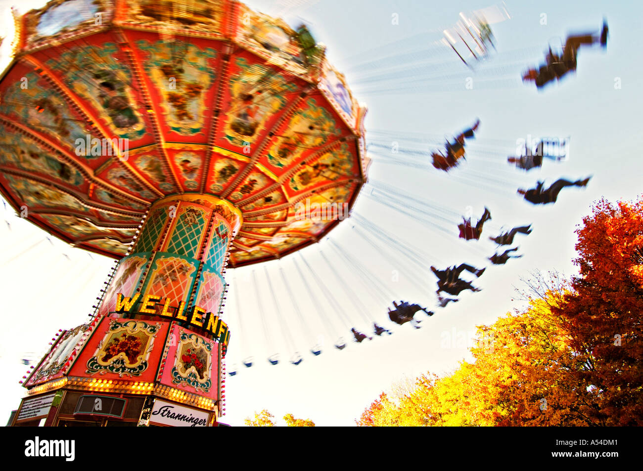 Carousel carrousel roundabout on the Auer Dult fair in Munich Bavaria ...
