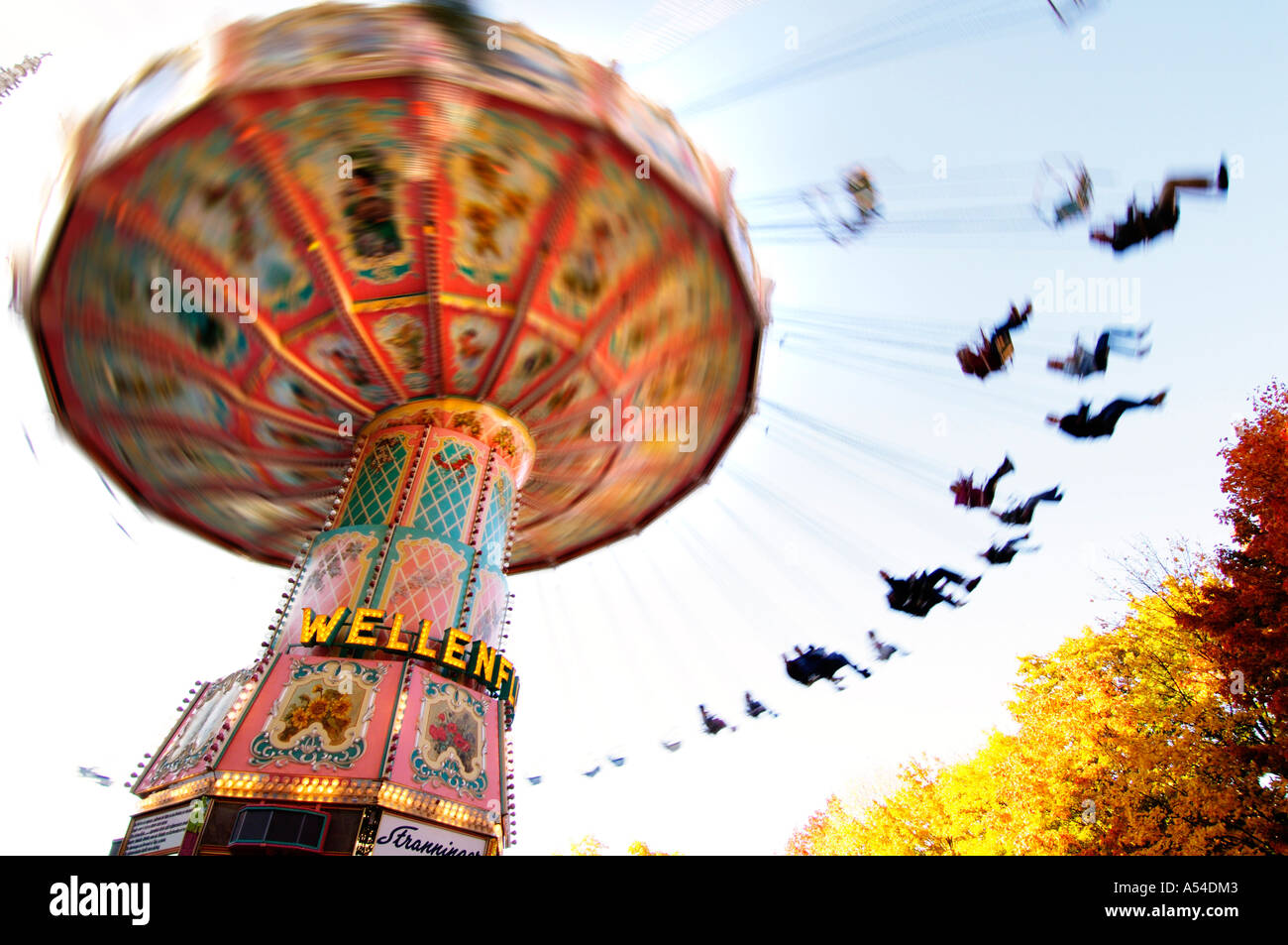 Carousel carrousel roundabout on the Auer Dult fair in Munich Bavaria ...