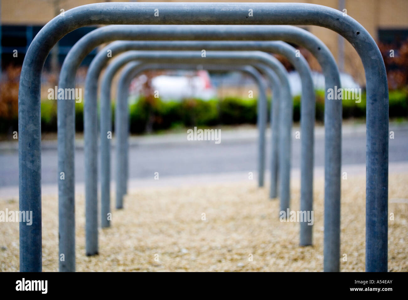 empty bicycle racks Stock Photo - Alamy