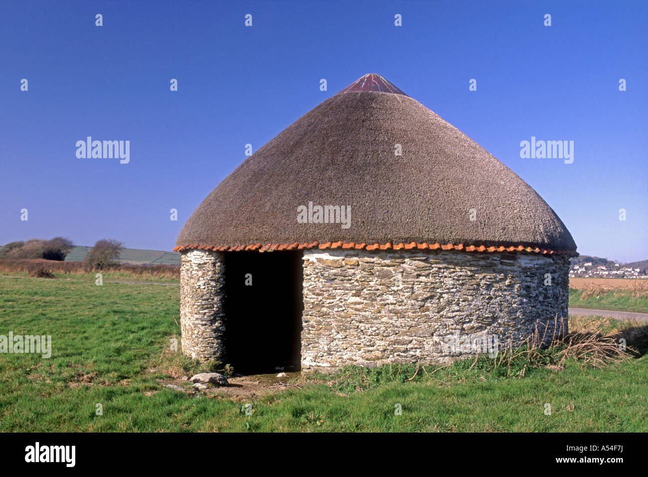 Braunton Burrows marsh farm building with open front, Barnstable Devon ...