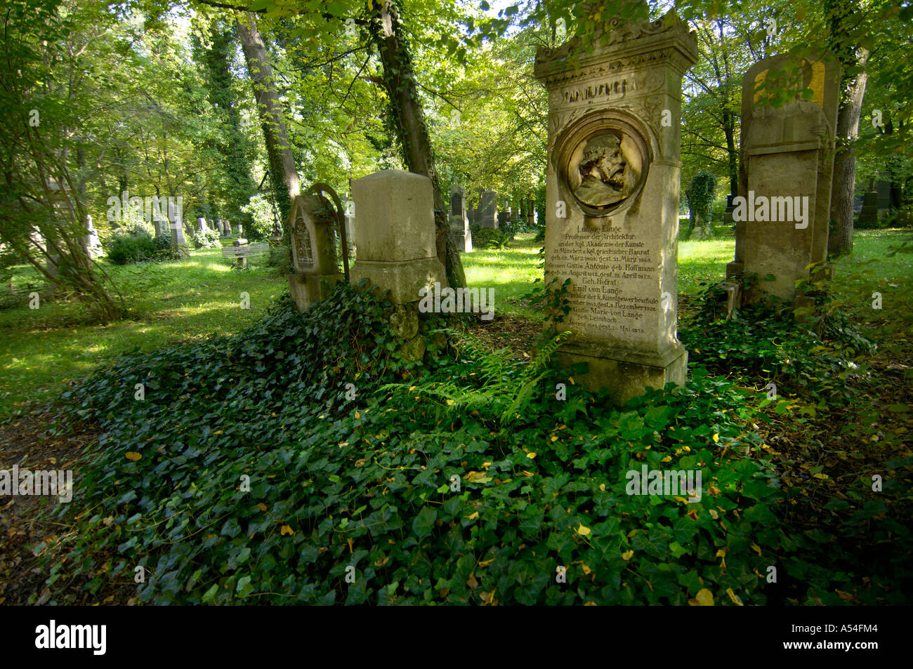 Graves on the South Cemetery in Munich Bavaria Germany Stock Photo - Alamy