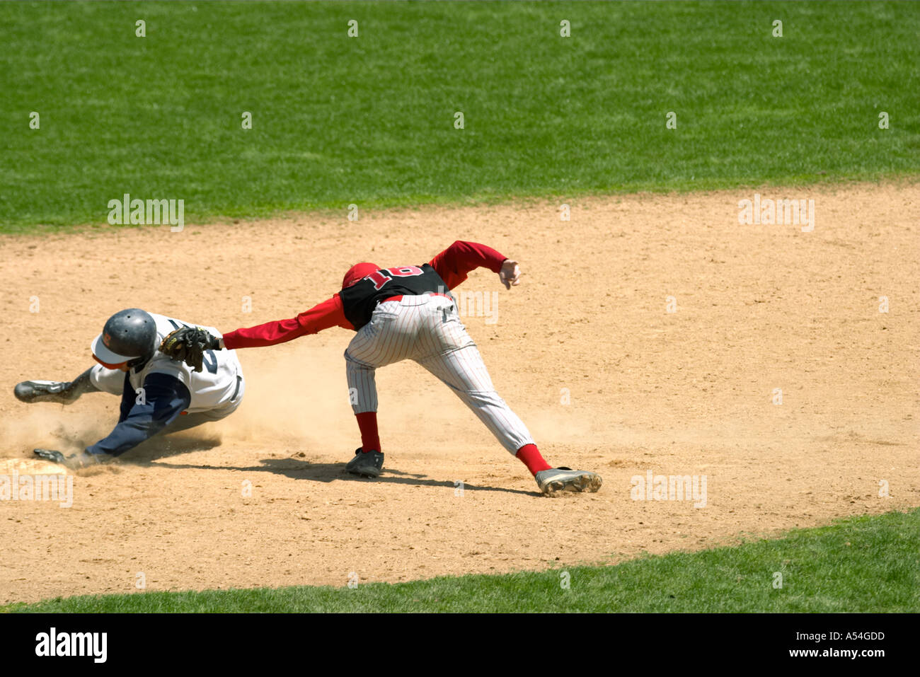 BASEBALL Deerfield Ilinois High school boys varsity game second baseman ...