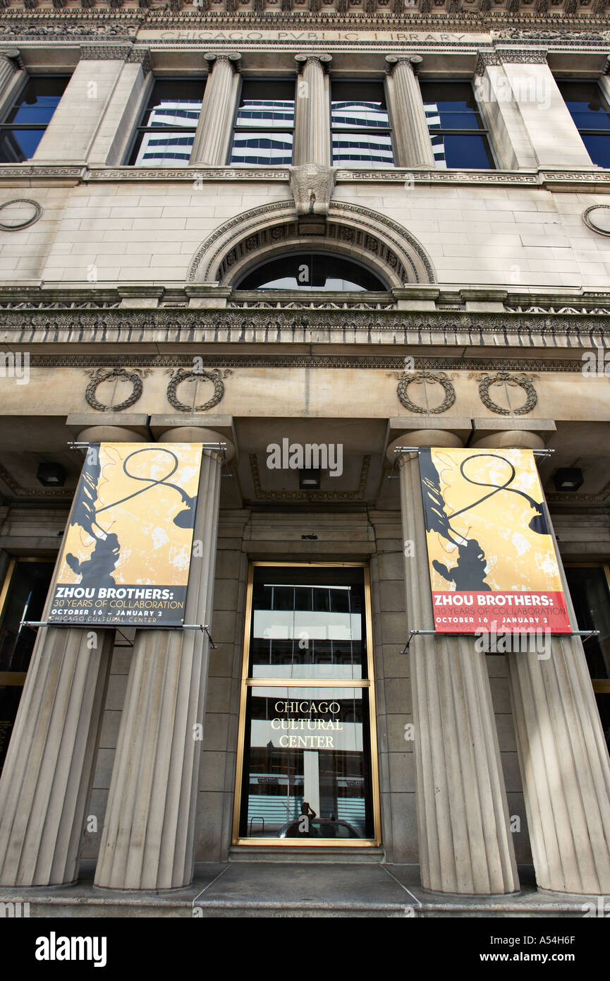 ILLINOIS Chicago Chicago Cultural Center fomer city library on Michigan ...