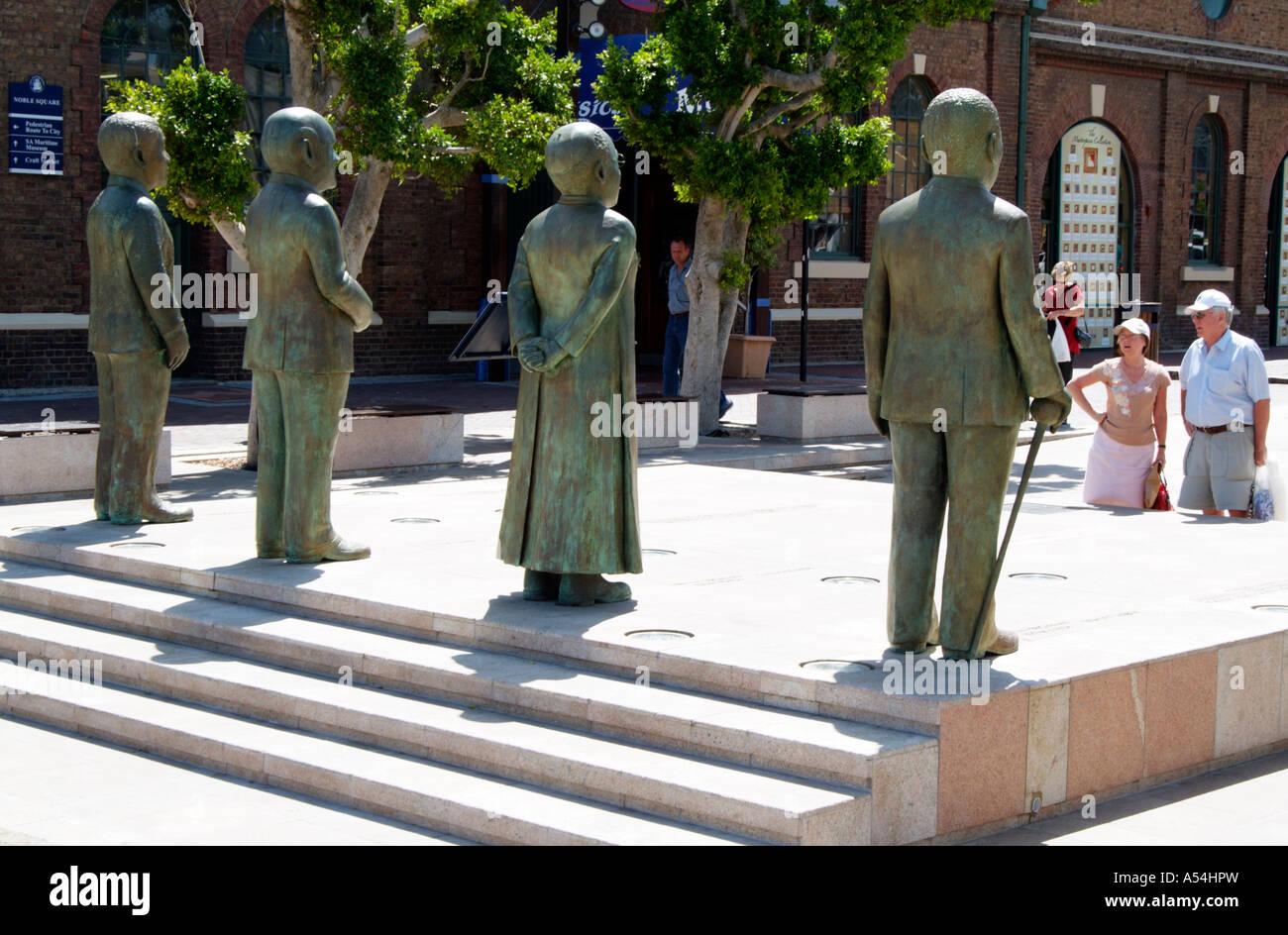 South African Nobel Peace Prize winners on Nobel Square Cape Town ...