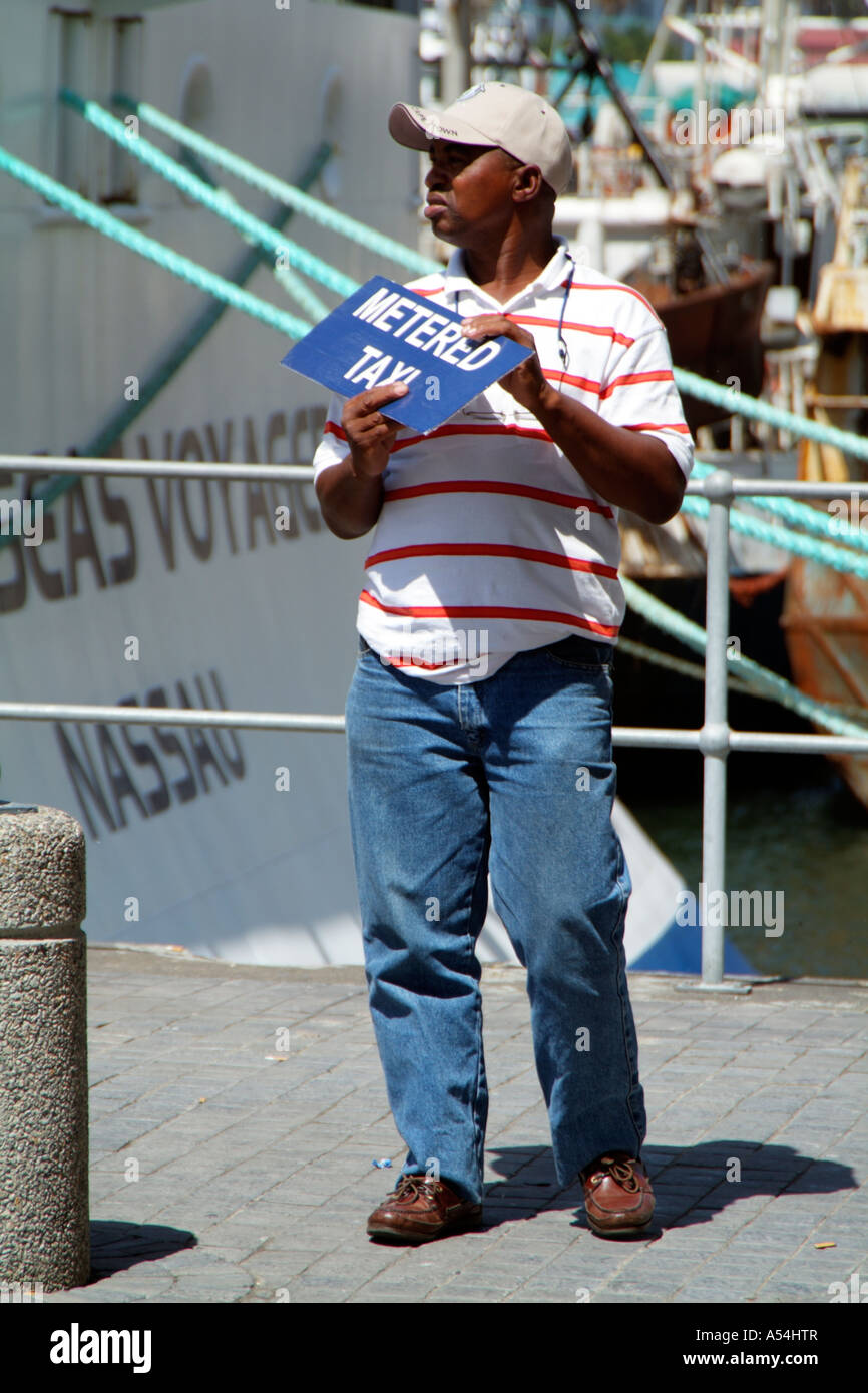 Black taxi driver touts for business. Cape Town South Africa RSA Stock ...
