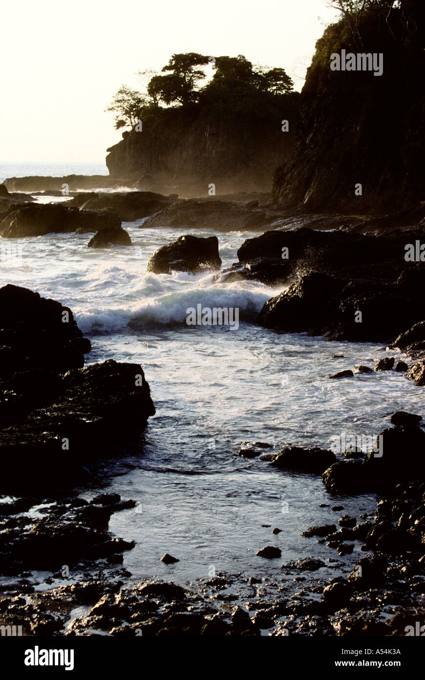 Cliffs and Surf Nicoya Peninsular Costa Rica Stock Photo - Alamy