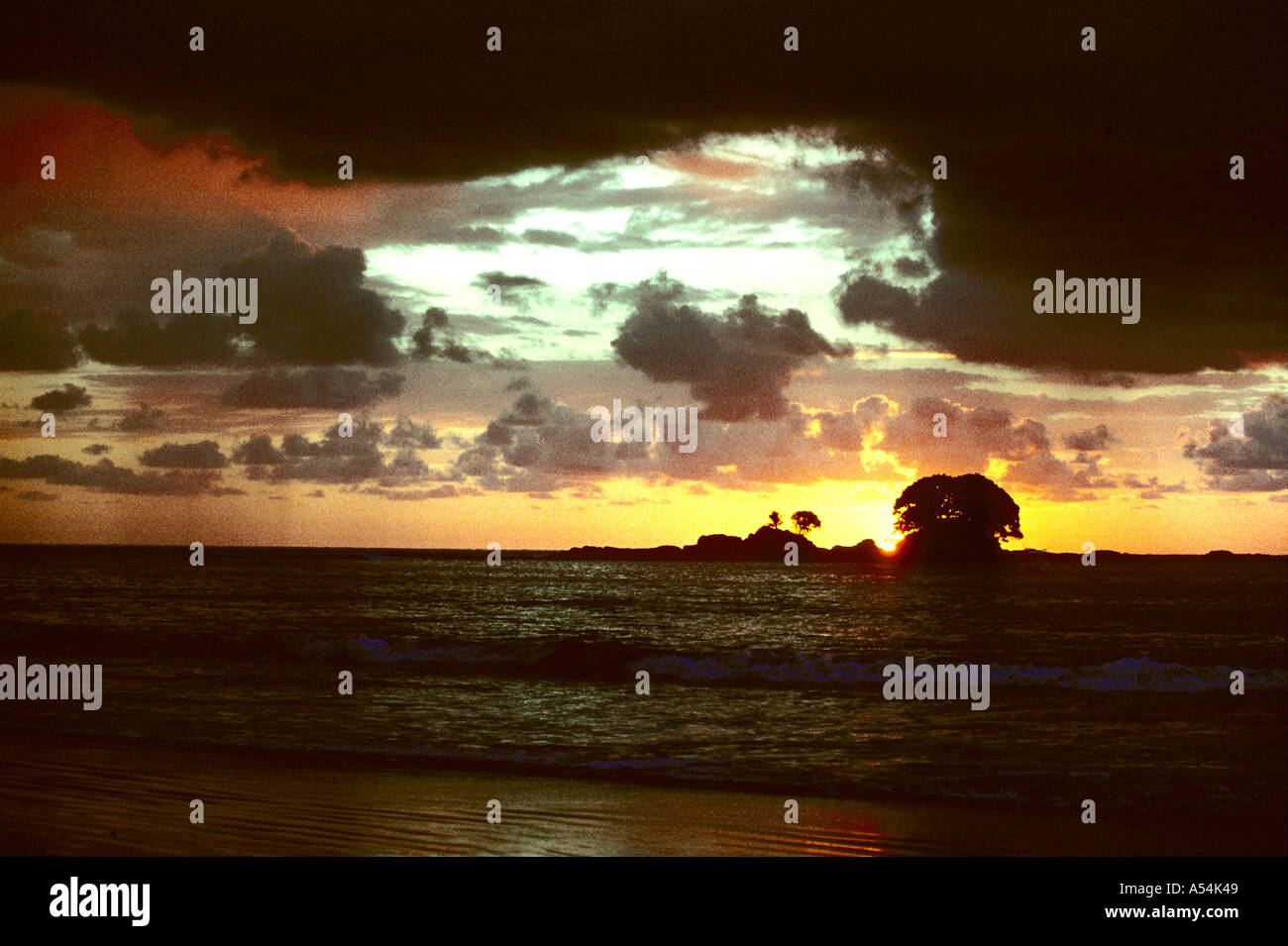 Sunset Dominicalito Costa Rica Stock Photo - Alamy