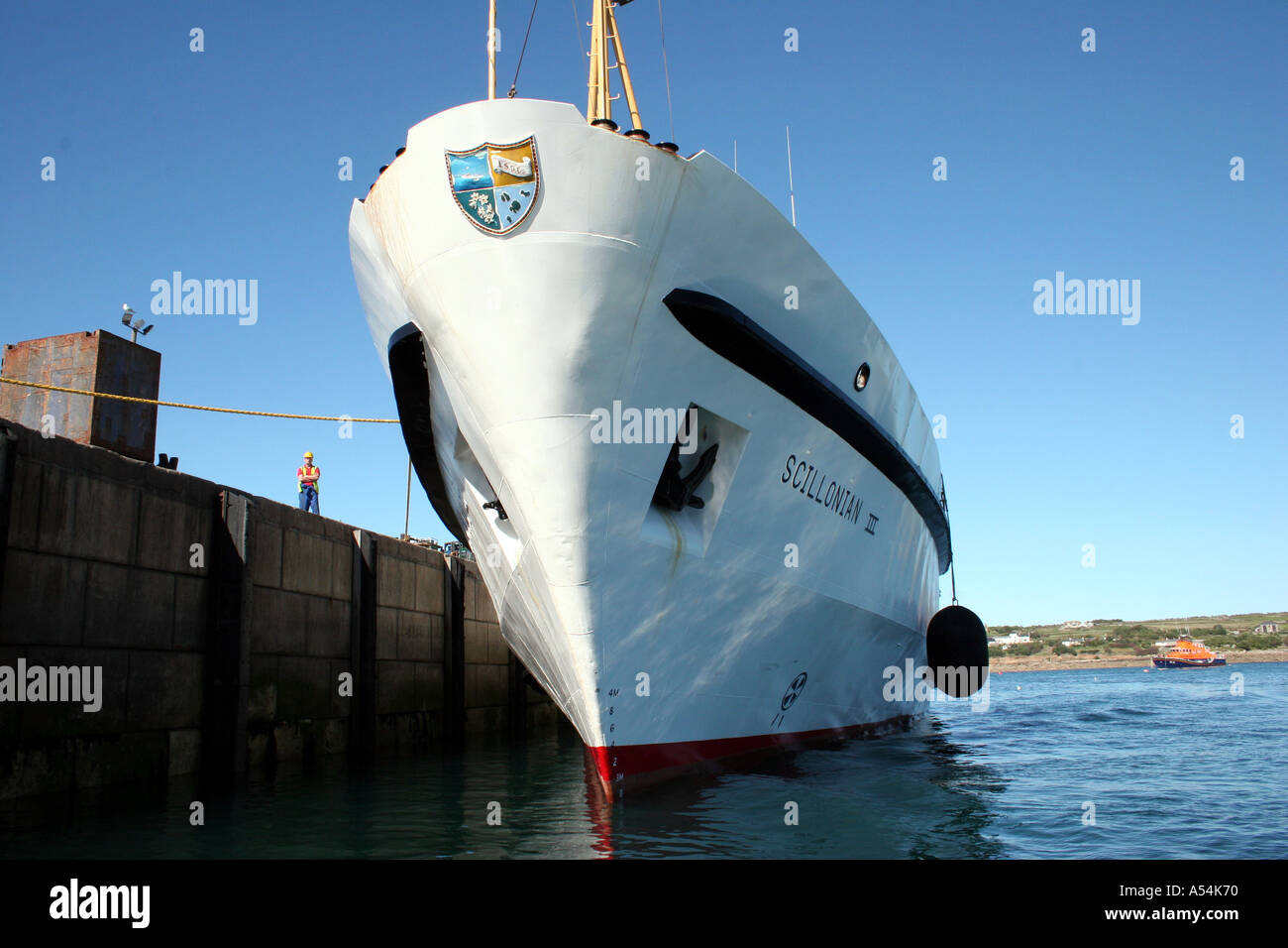 Scillonian Hull and Bow Stock Photo - Alamy