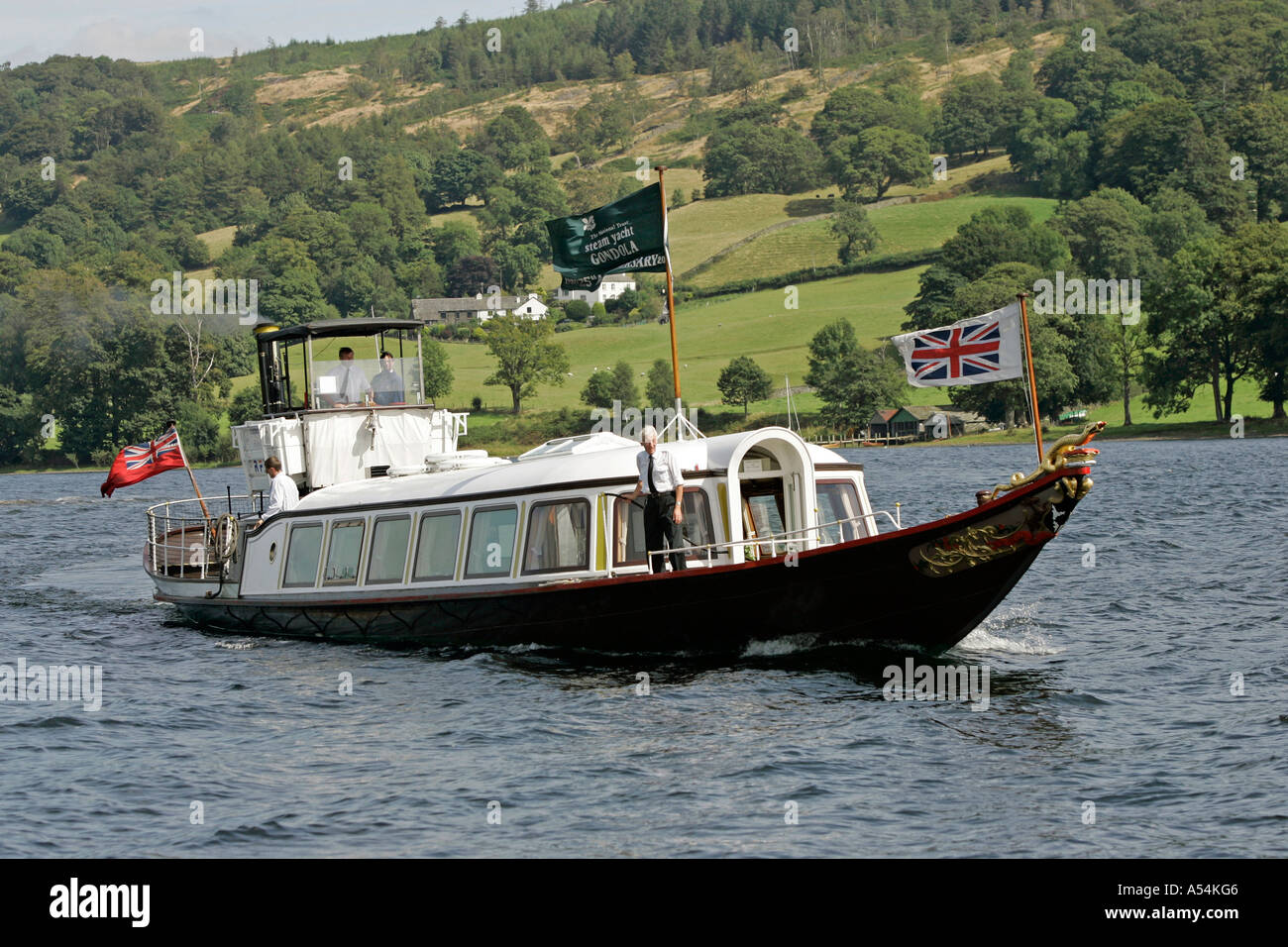 Coniston, GBR, 21. Aug. 2005 - Steam yacht GONDOLA on Coniston Water in ...