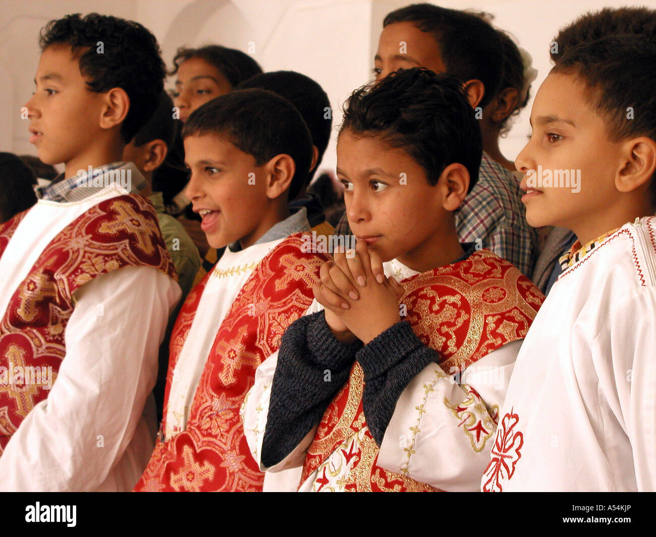 Painet ip1567 8016 egypt choir boys coptic orthodox christian elkarma ...