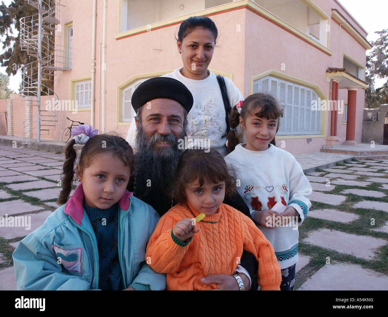 Painet ip1577 8026 egypt coptic orthodox priest father sherubine wife ...